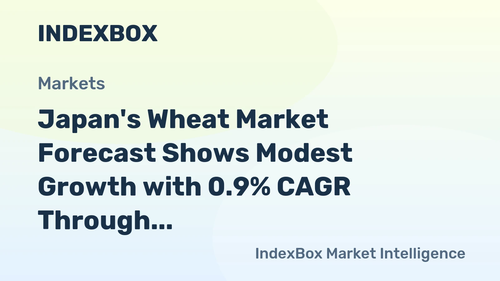 Japan's Wheat Market Forecast Shows Modest Growth with 0.9% CAGR Through 2035