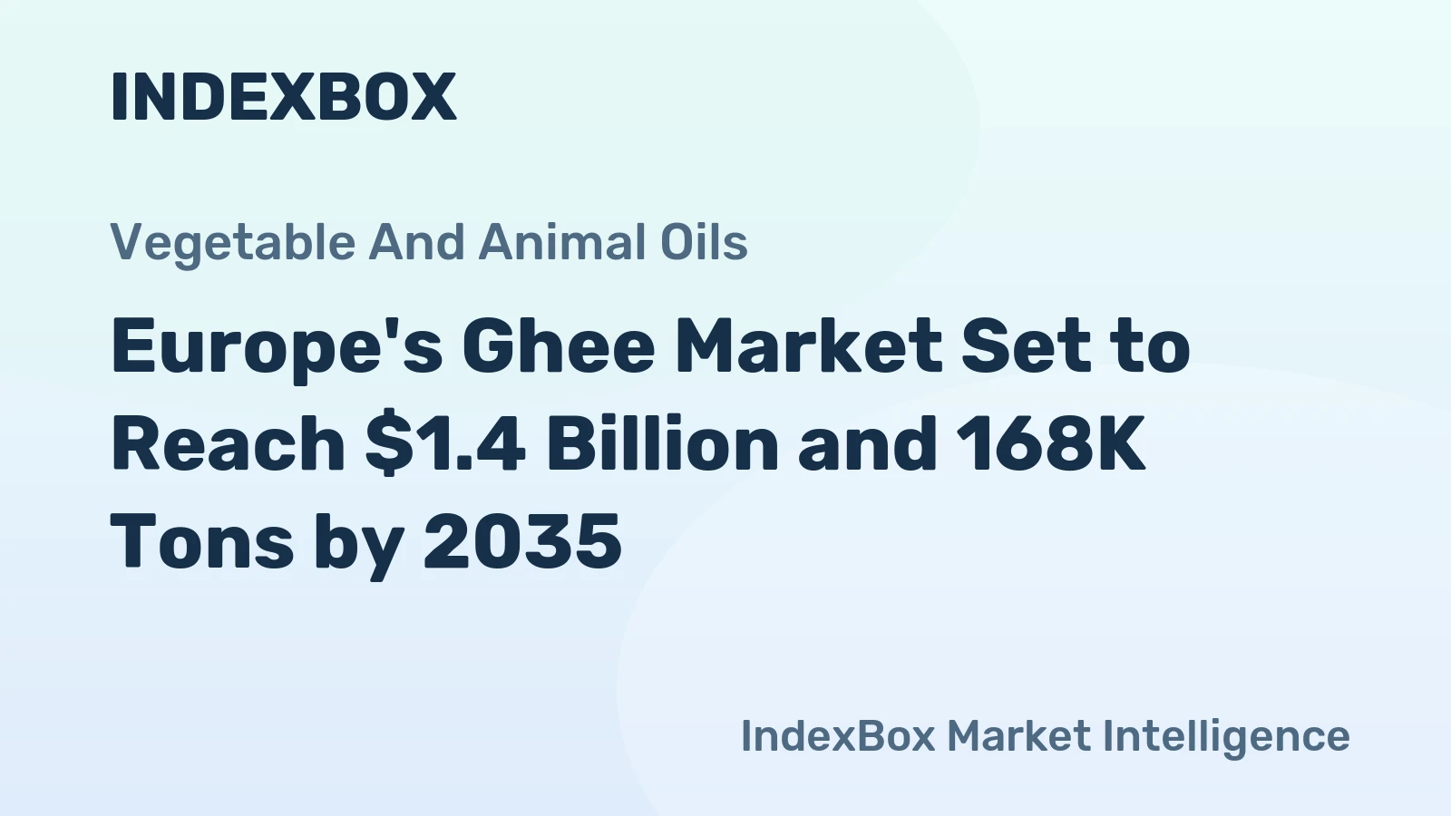 Europe's Ghee Market Set to Reach $1.4 Billion and 168K Tons by 2035