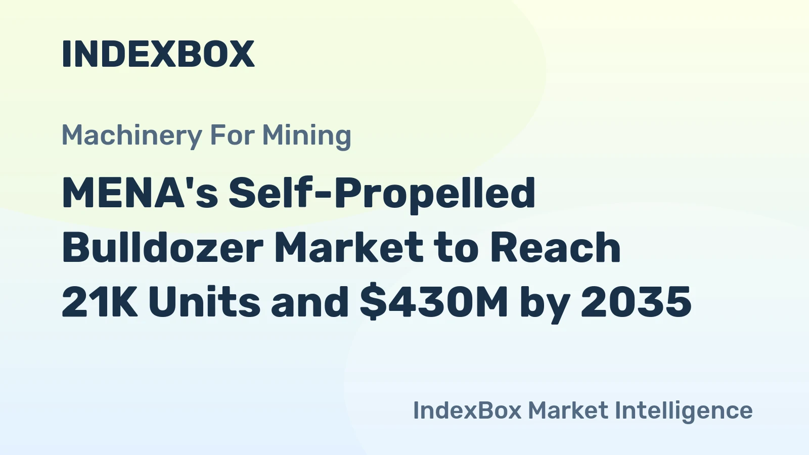 MENA's Self-Propelled Bulldozer Market to Reach 21K Units and $430M by 2035