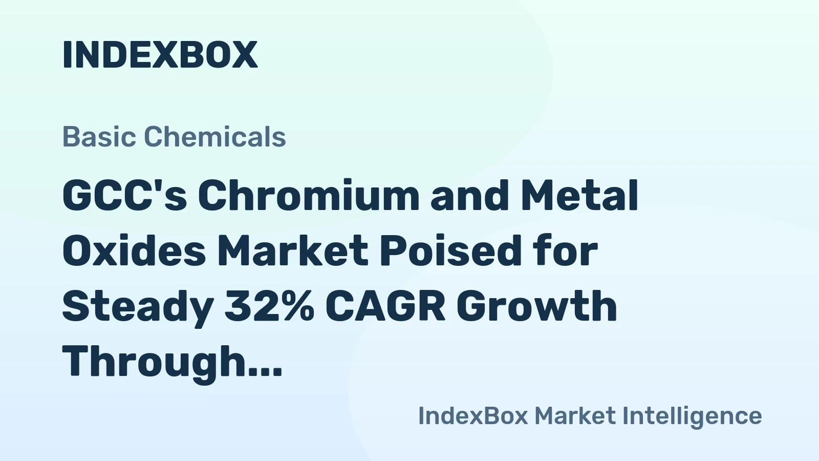 GCC's Chromium and Metal Oxides Market Poised for Steady 32% CAGR Growth Through 2035