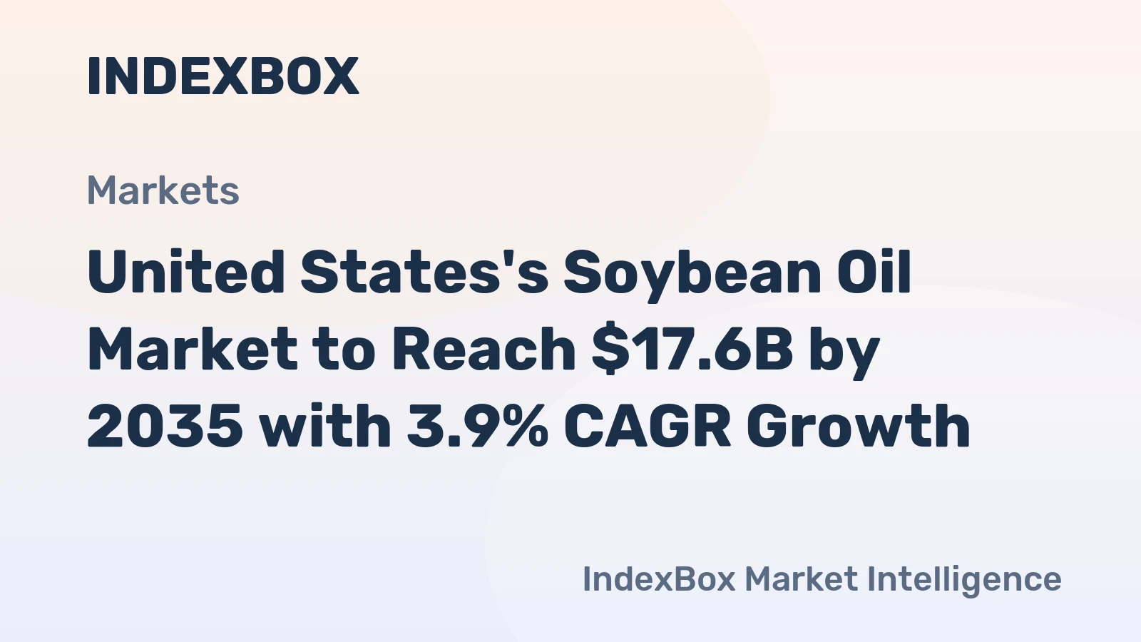 United States's Soybean Oil Market to Reach $17.6B by 2035 with 3.9% CAGR Growth
