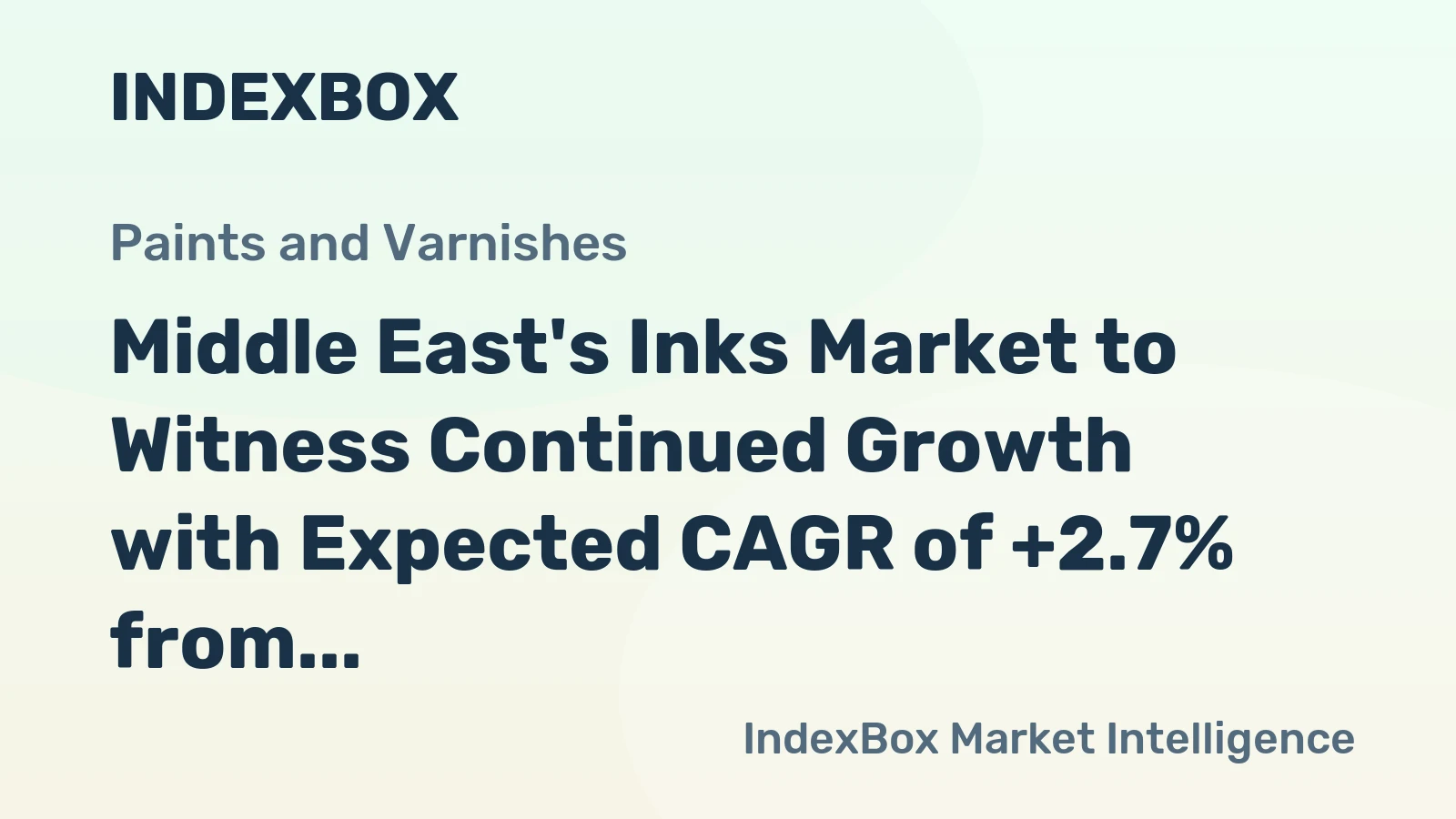 Middle East's Inks Market to Witness Continued Growth with Expected CAGR of +2.7% from 2024 to 2035