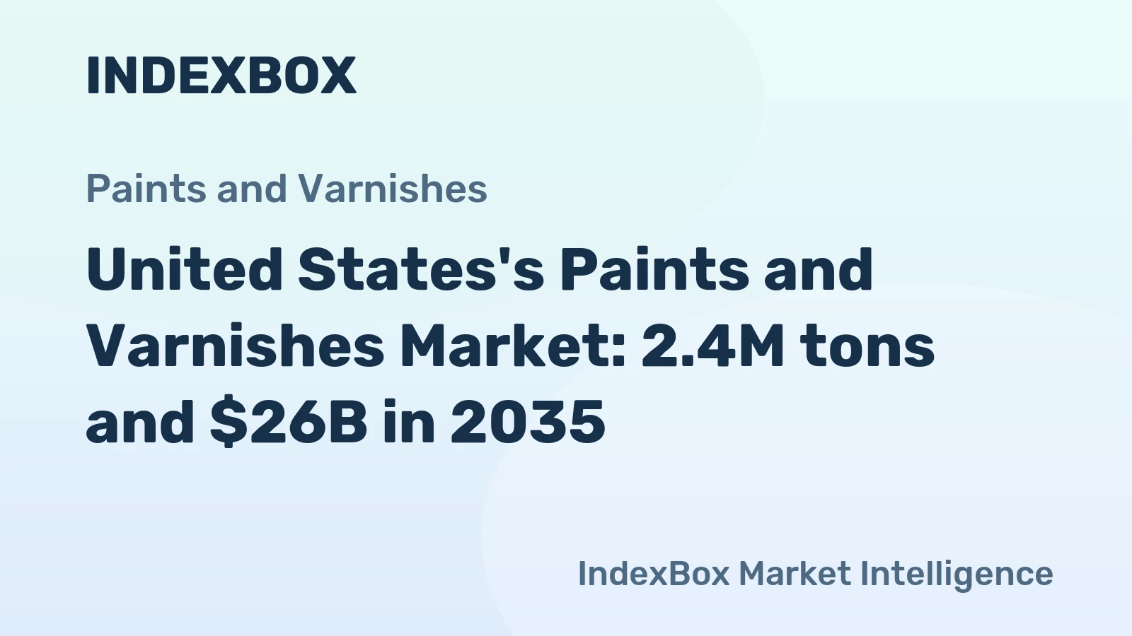 United States's Paints and Varnishes Market: 2.4M tons and $26B in 2035