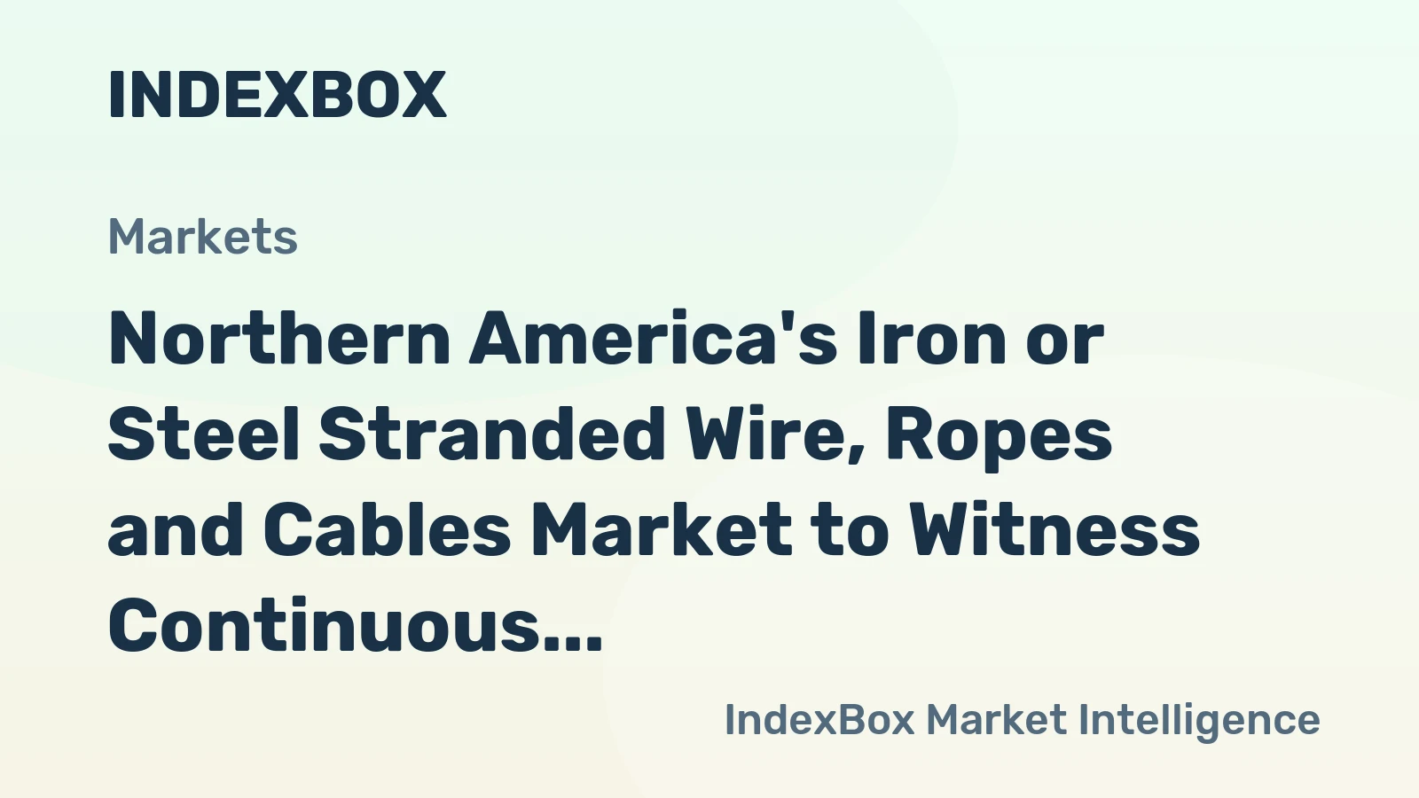 Northern America's Iron or Steel Stranded Wire, Ropes and Cables Market to Witness Continuous Growth with +0.3% CAGR