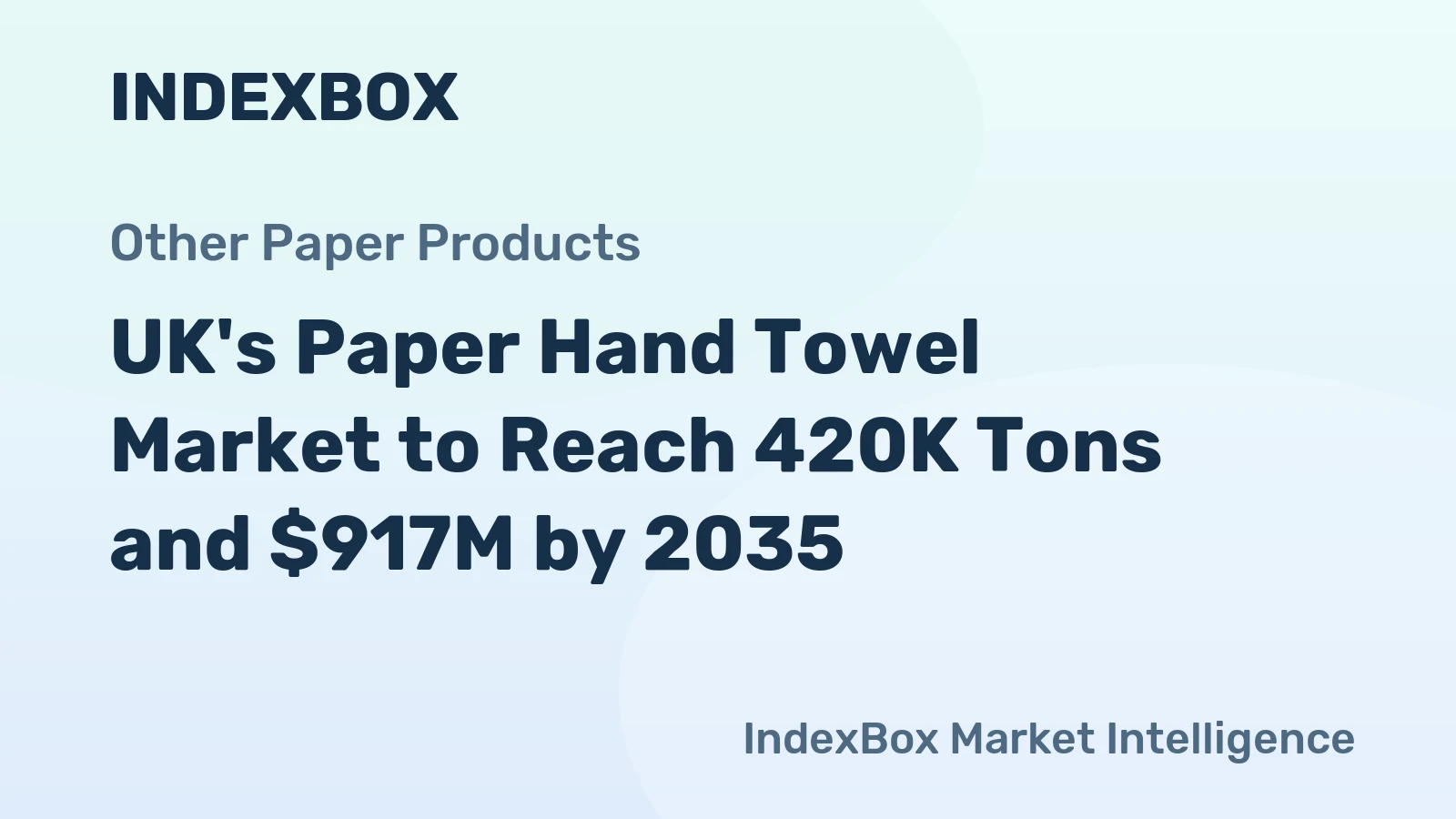 UK's Paper Hand Towel Market to Reach 420K Tons and $917M by 2035