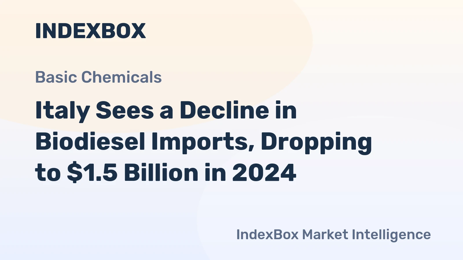 Italy Sees a Decline in Biodiesel Imports, Dropping to $1.5 Billion in 2024