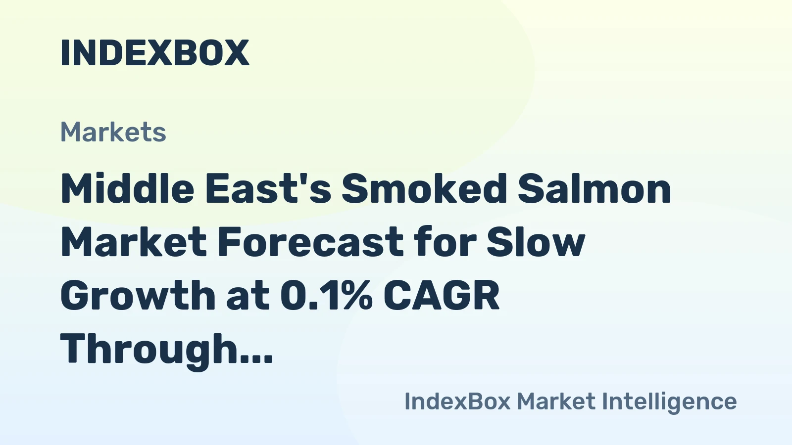 Middle East's Smoked Salmon Market Forecast for Slow Growth at 0.1% CAGR Through 2035