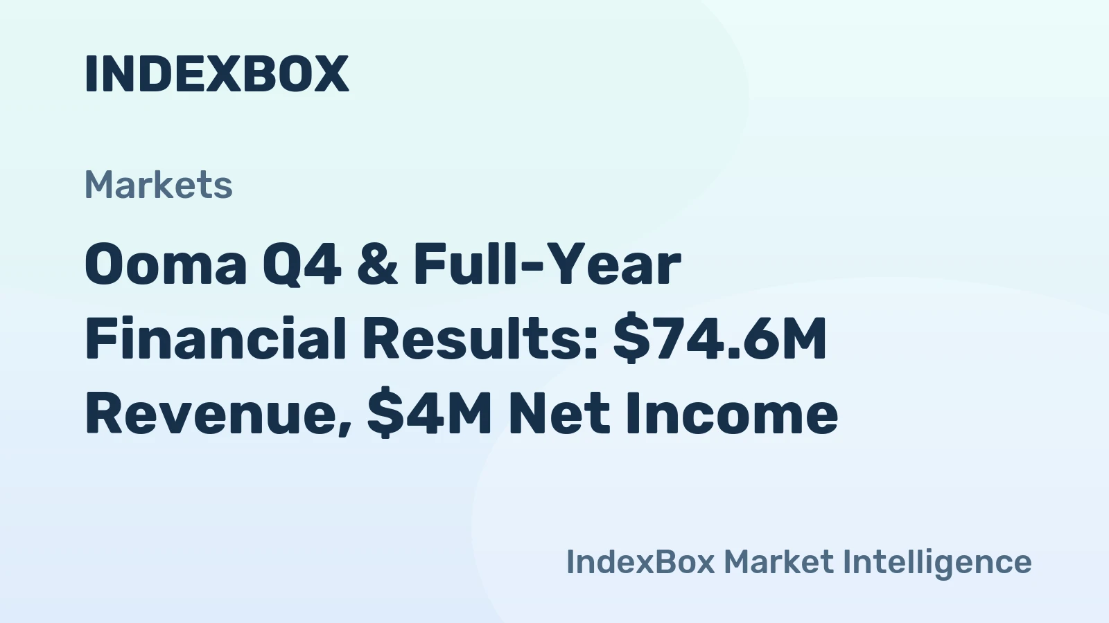 Ooma Q4 & Full-Year Financial Results: $74.6M Revenue, $4M Net Income