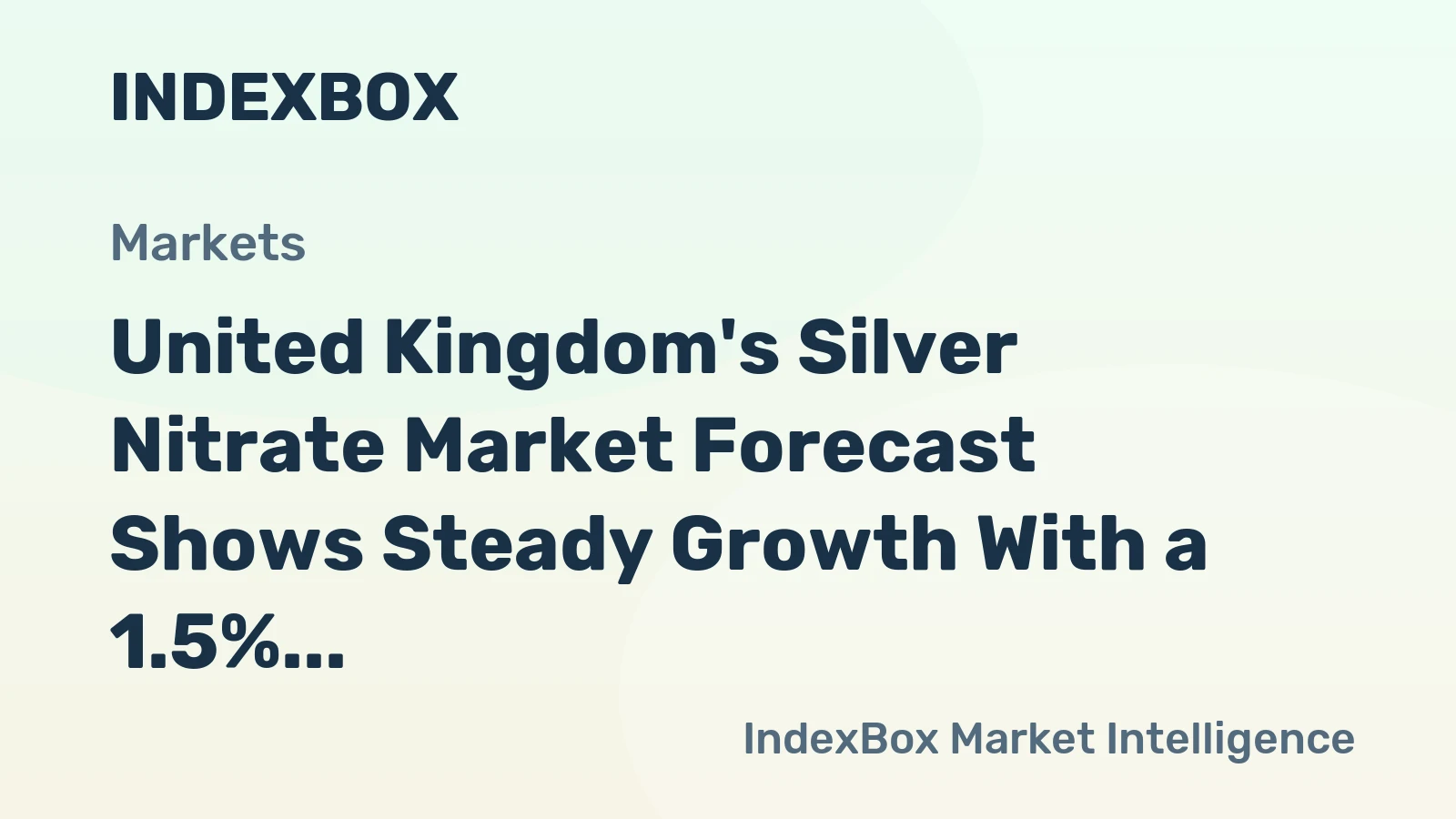 United Kingdom's Silver Nitrate Market Forecast Shows Steady Growth With a 1.5% Volume CAGR Through 2035
