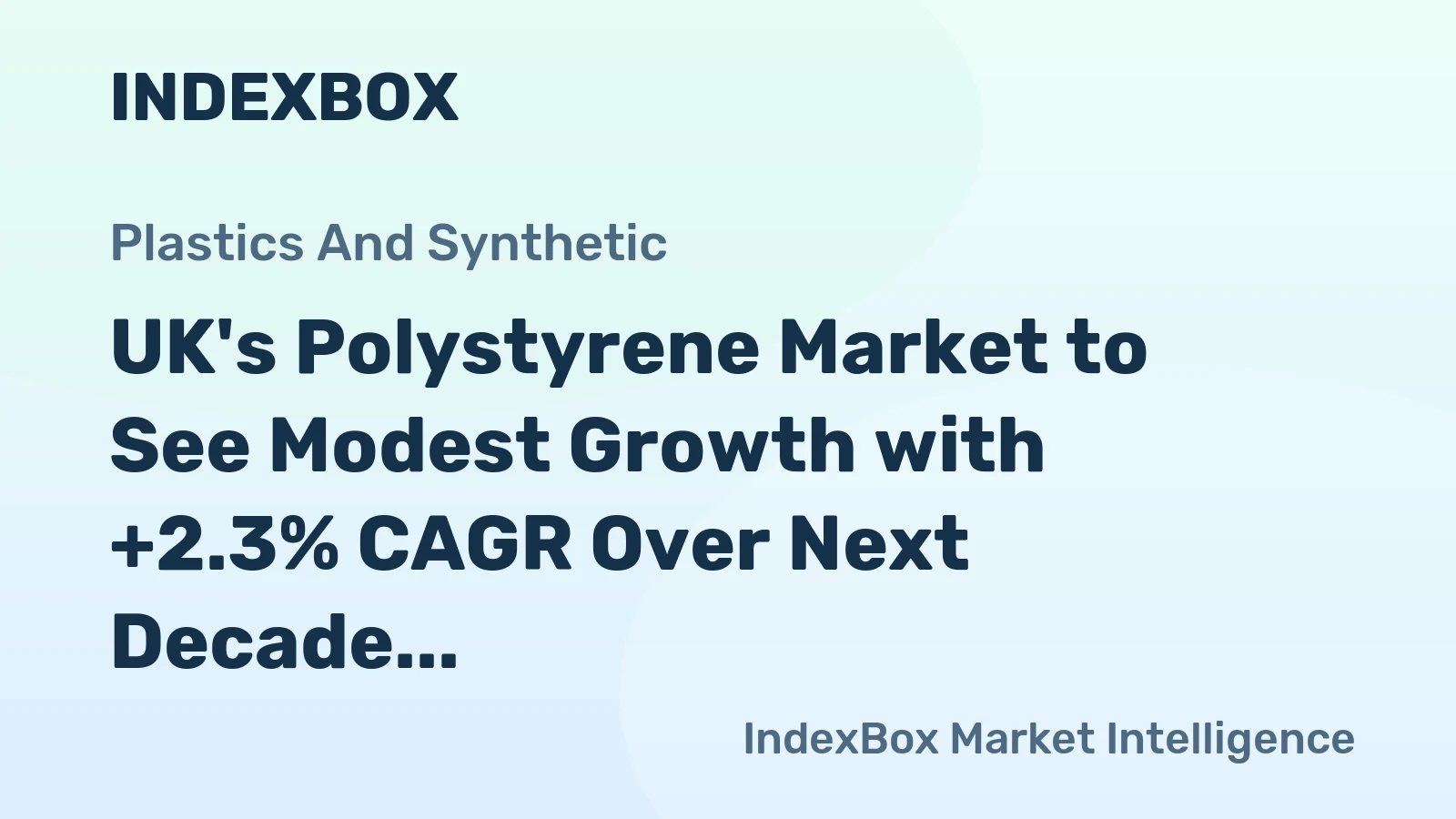 UK's Polystyrene Market to See Modest Growth with +2.3% CAGR Over Next Decade