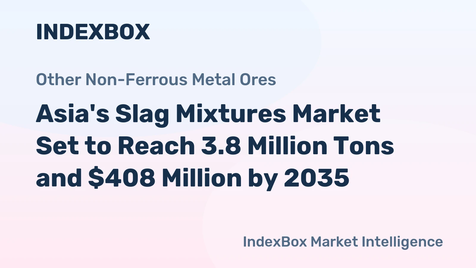 Asia's Slag Mixtures Market Set to Reach 3.8 Million Tons and $408 Million by 2035