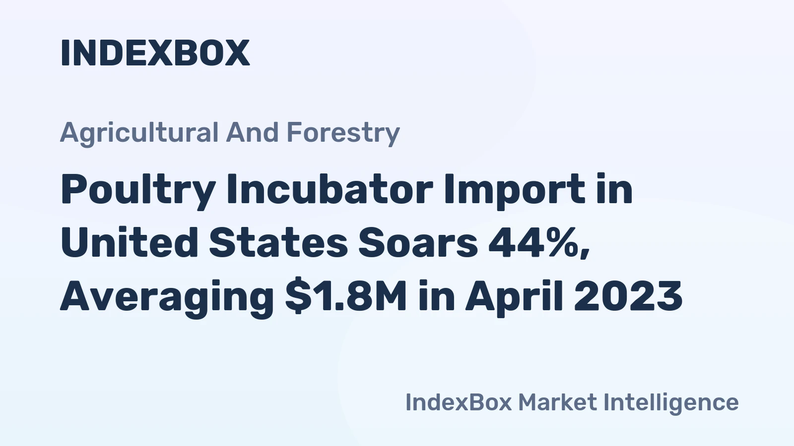 Poultry Incubator Import in United States Soars 44%, Averaging $1.8M in April 2023