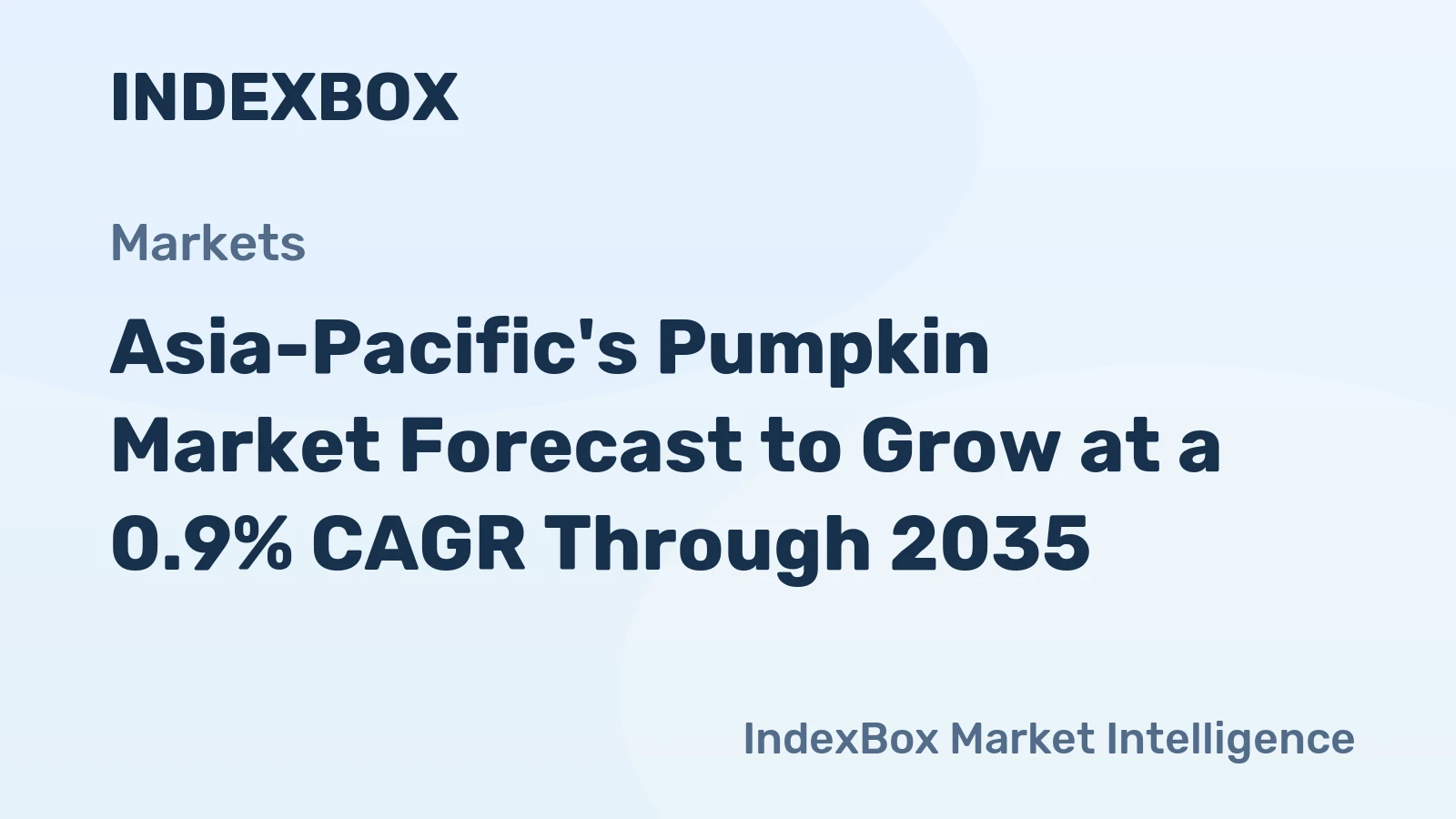 Asia-Pacific's Pumpkin Market Forecast to Grow at a 0.9% CAGR Through 2035