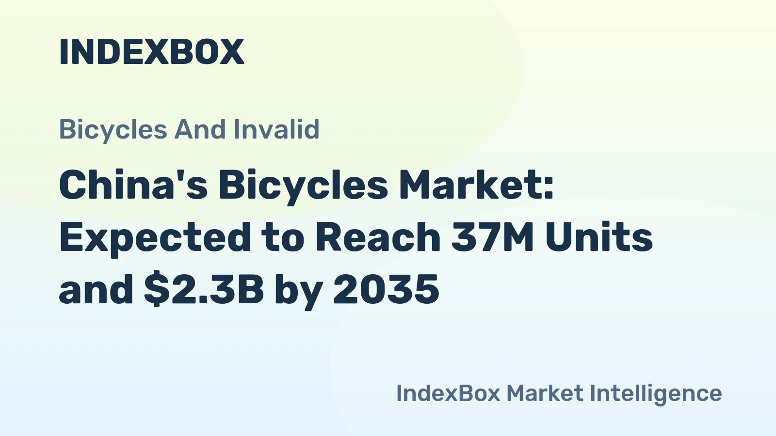 China's Bicycles Market: Expected to Reach 37M Units and $2.3B by 2035