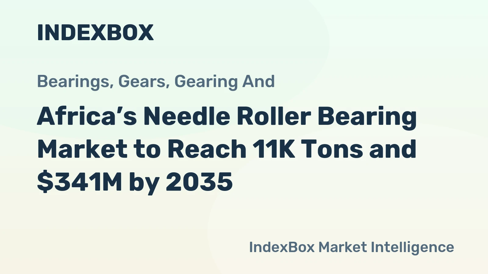 Africa’s Needle Roller Bearing Market to Reach 11K Tons and $341M by 2035