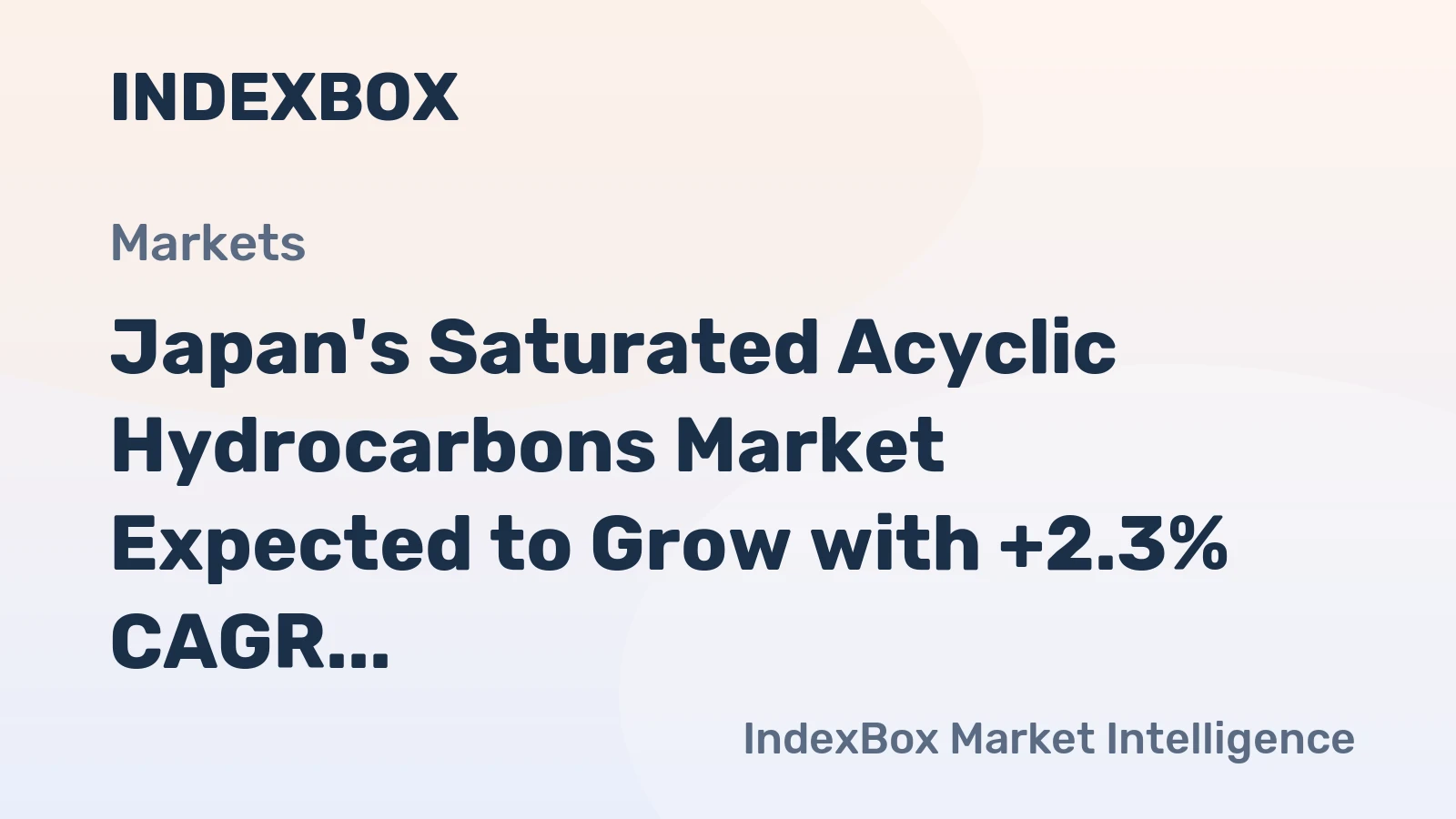 Japan's Saturated Acyclic Hydrocarbons Market Expected to Grow with +2.3% CAGR, Reaching 797K tons by 2035