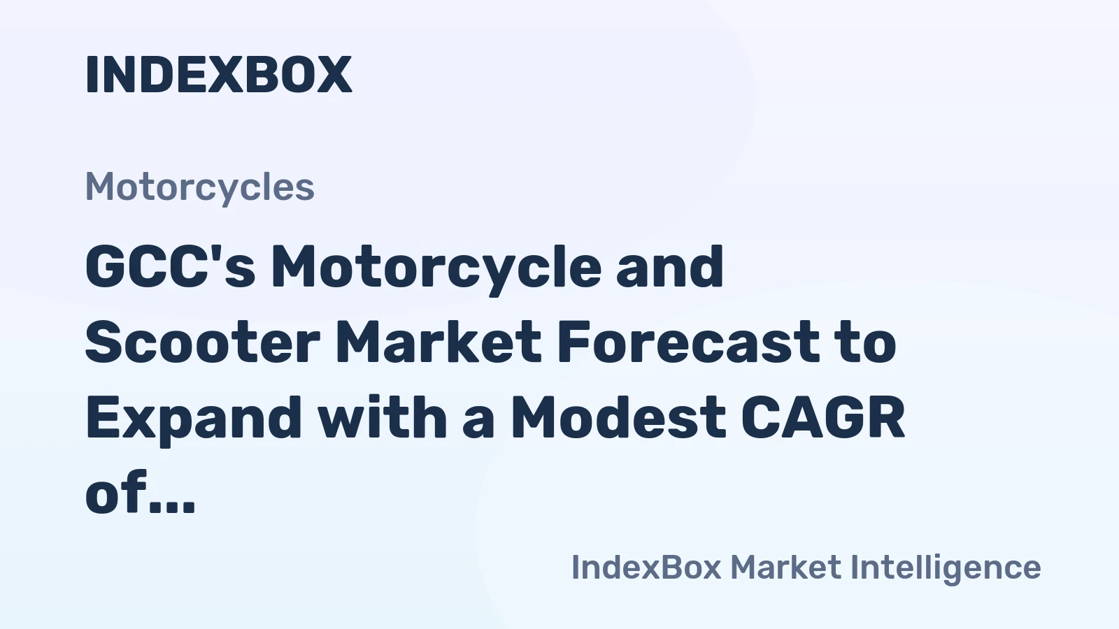 GCC's Motorcycle and Scooter Market Forecast to Expand with a Modest CAGR of +0.7% in Value
