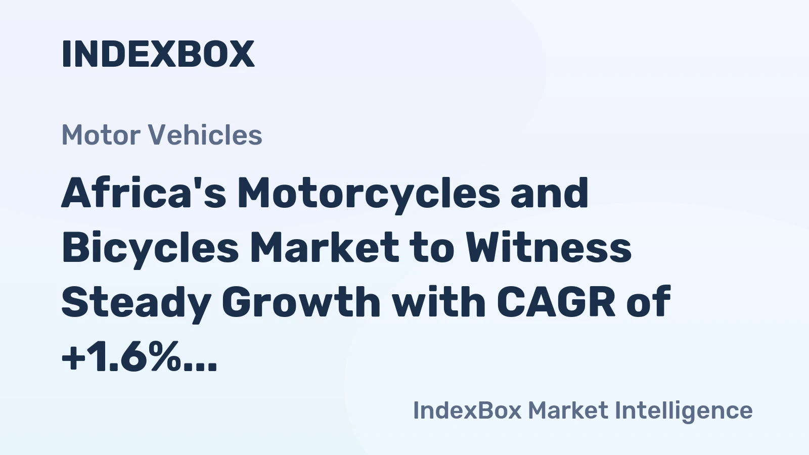 Africa's Motorcycles and Bicycles Market to Witness Steady Growth with CAGR of +1.6% by 2035