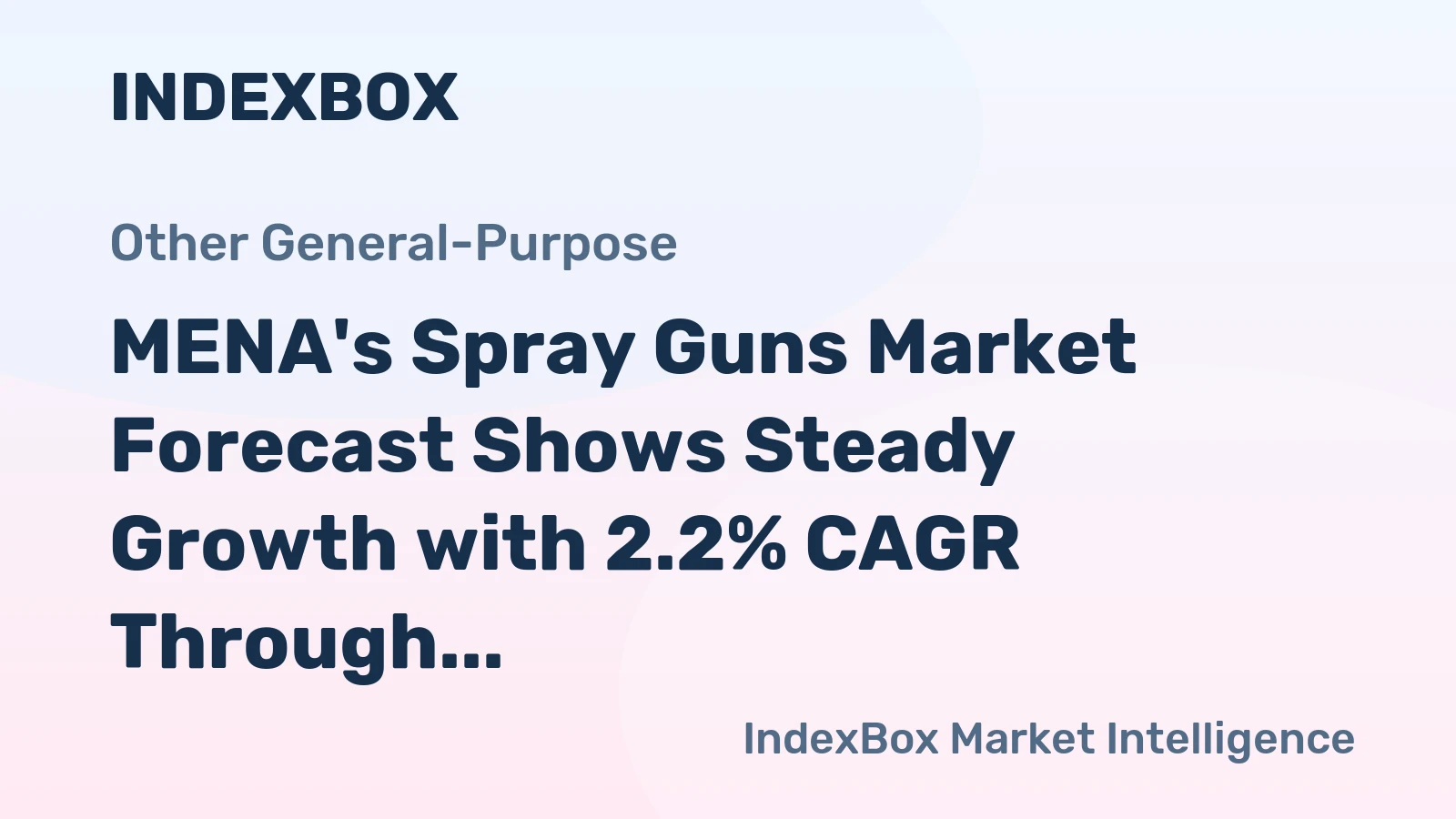MENA's Spray Guns Market Forecast Shows Steady Growth with 2.2% CAGR Through 2035