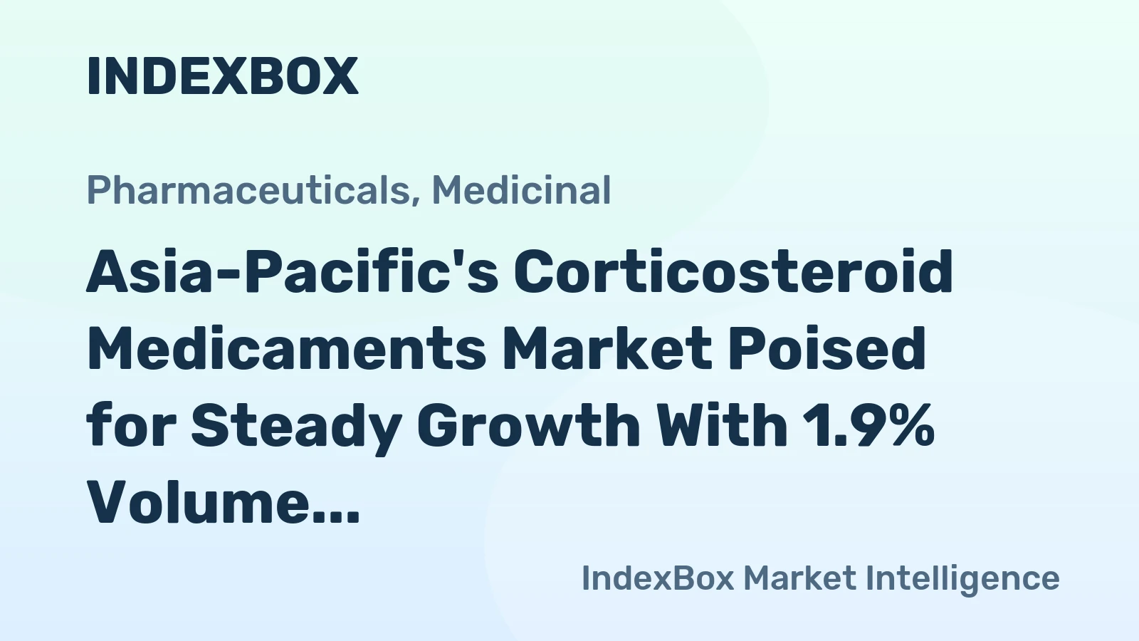 Asia-Pacific's Corticosteroid Medicaments Market Poised for Steady Growth With 1.9% Volume CAGR Through 2035