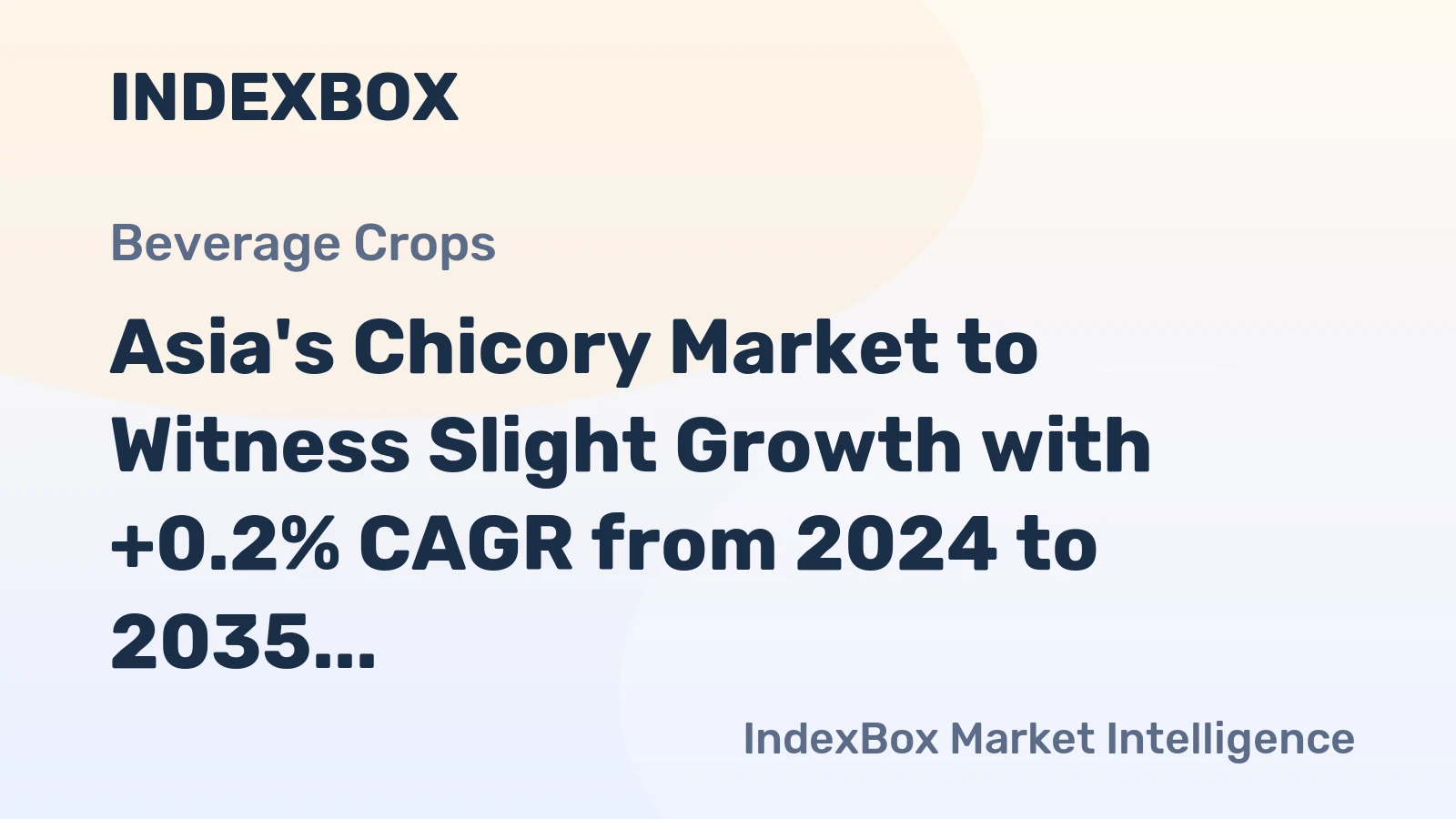 Asia's Chicory Market to Witness Slight Growth with +0.2% CAGR from 2024 to 2035