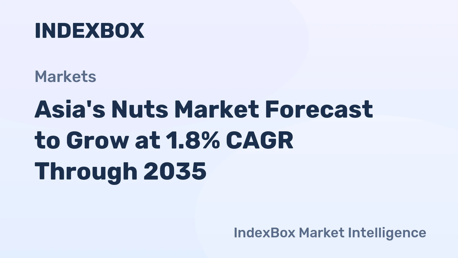 Asia's Nuts Market Forecast to Grow at 1.8% CAGR Through 2035