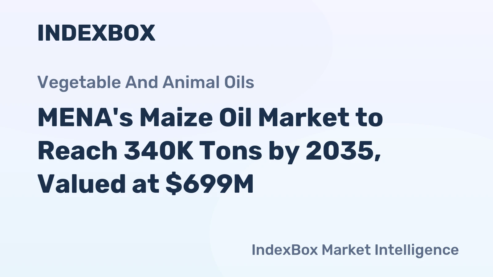 MENA's Maize Oil Market to Reach 340K Tons by 2035, Valued at $699M