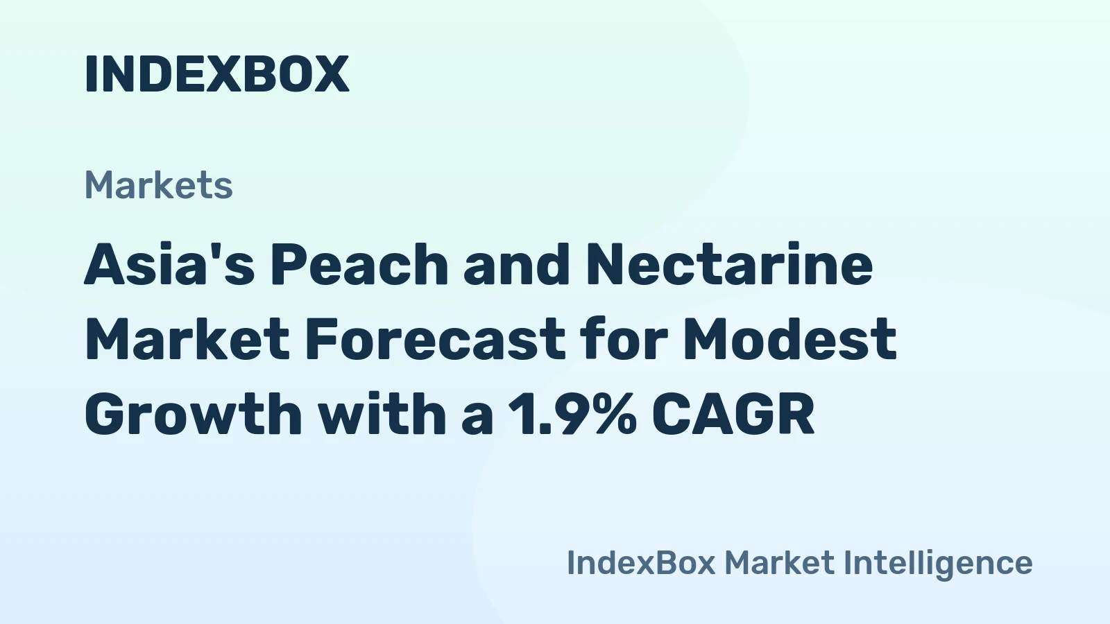 Asia's Peach and Nectarine Market Forecast for Modest Growth with a 1.9% CAGR