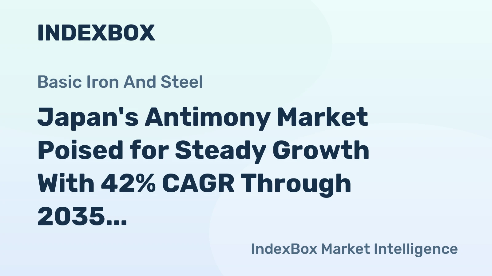 Japan's Antimony Market Poised for Steady Growth With 42% CAGR Through 2035