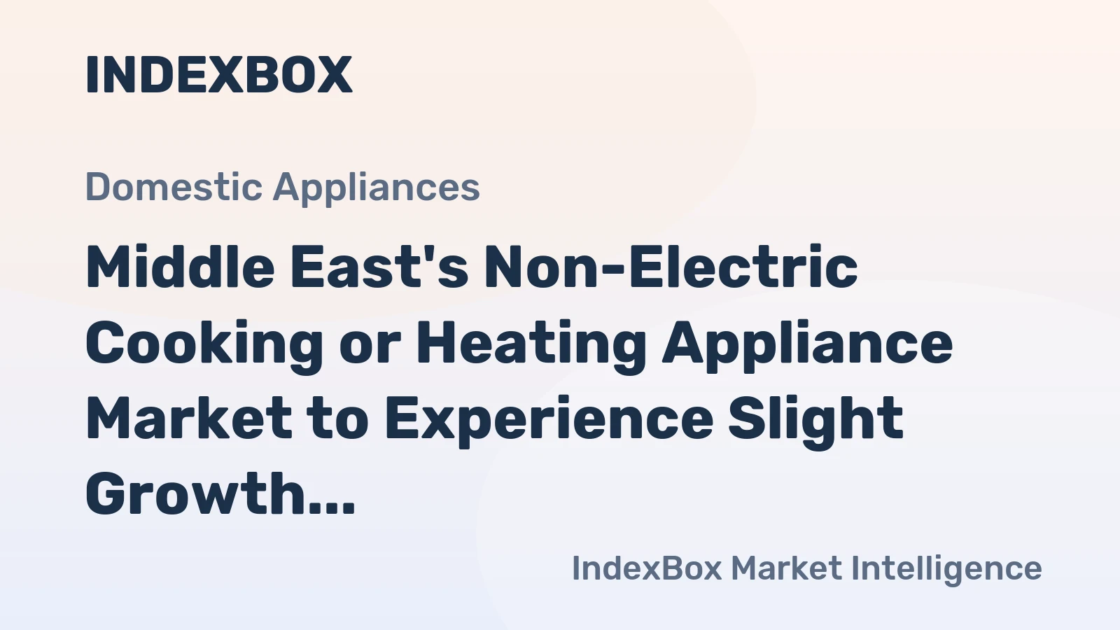Middle East's Non-Electric Cooking or Heating Appliance Market to Experience Slight Growth with +0.4% CAGR