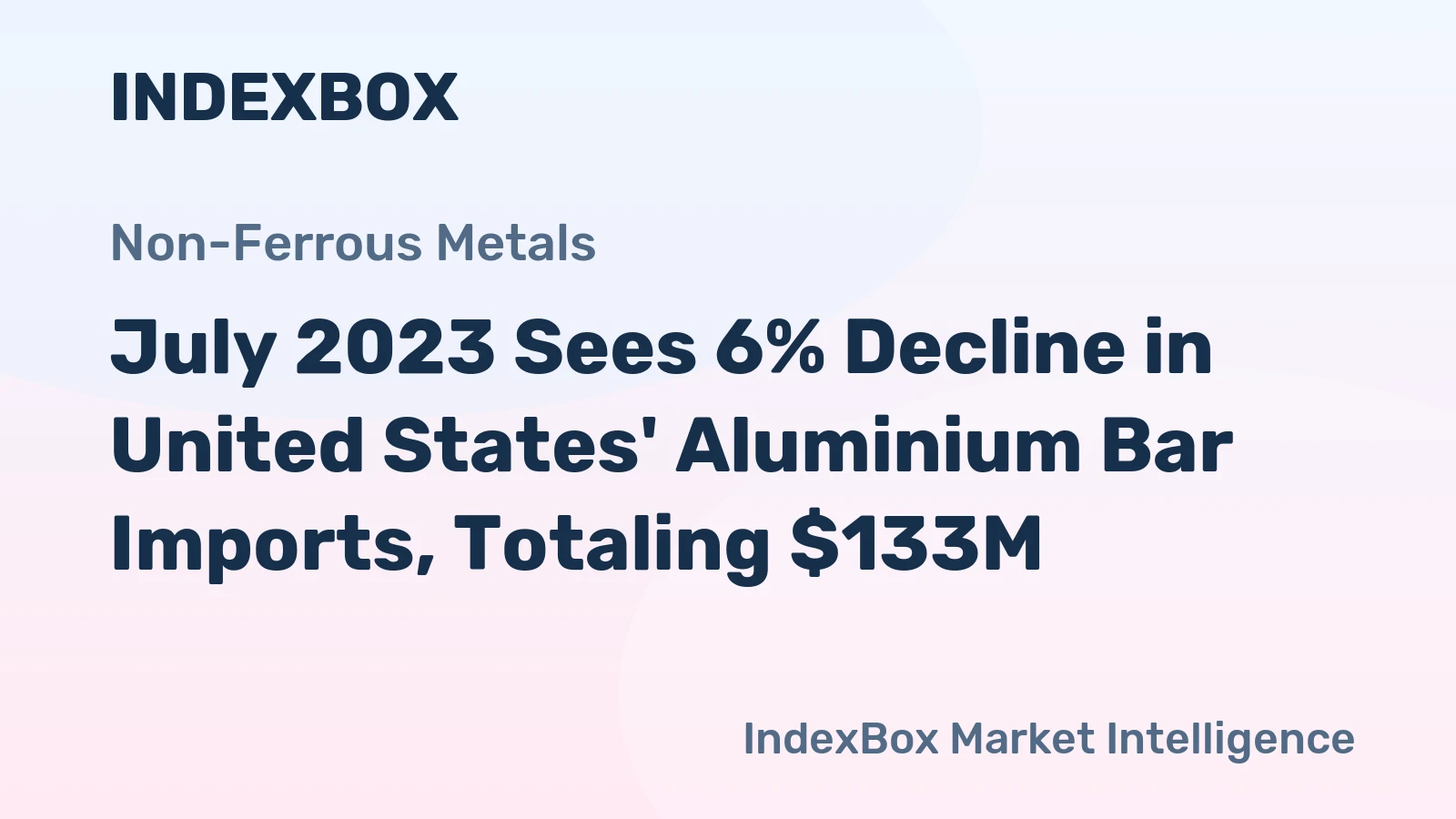 July 2023 Sees 6% Decline in United States' Aluminium Bar Imports, Totaling $133M