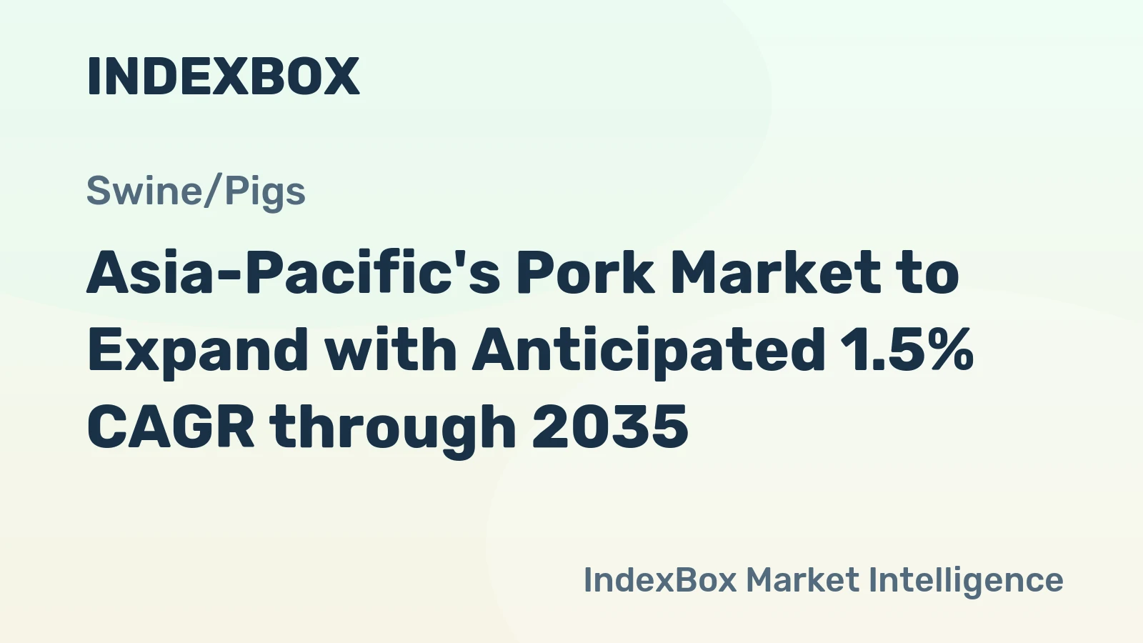 Asia-Pacific's Pork Market to Expand with Anticipated 1.5% CAGR through 2035