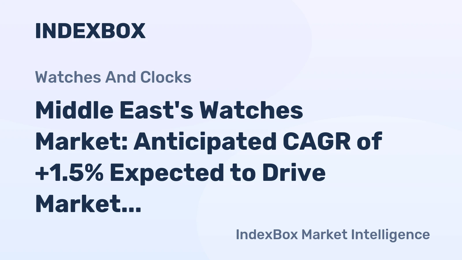 Middle East's Watches Market: Anticipated CAGR of +1.5% Expected to Drive Market Volume to 64M by 2035