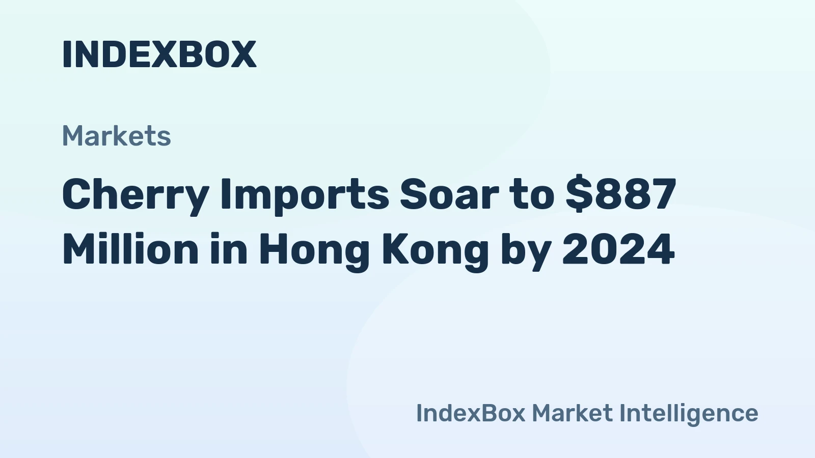 Cherry Imports Soar to $887 Million in Hong Kong by 2024
