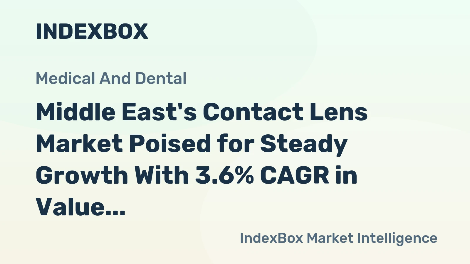 Middle East's Contact Lens Market Poised for Steady Growth With 3.6% CAGR in Value Through 2035