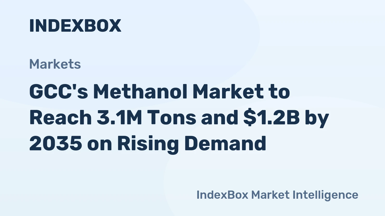 GCC's Methanol Market to Reach 3.1M Tons and $1.2B by 2035 on Rising Demand