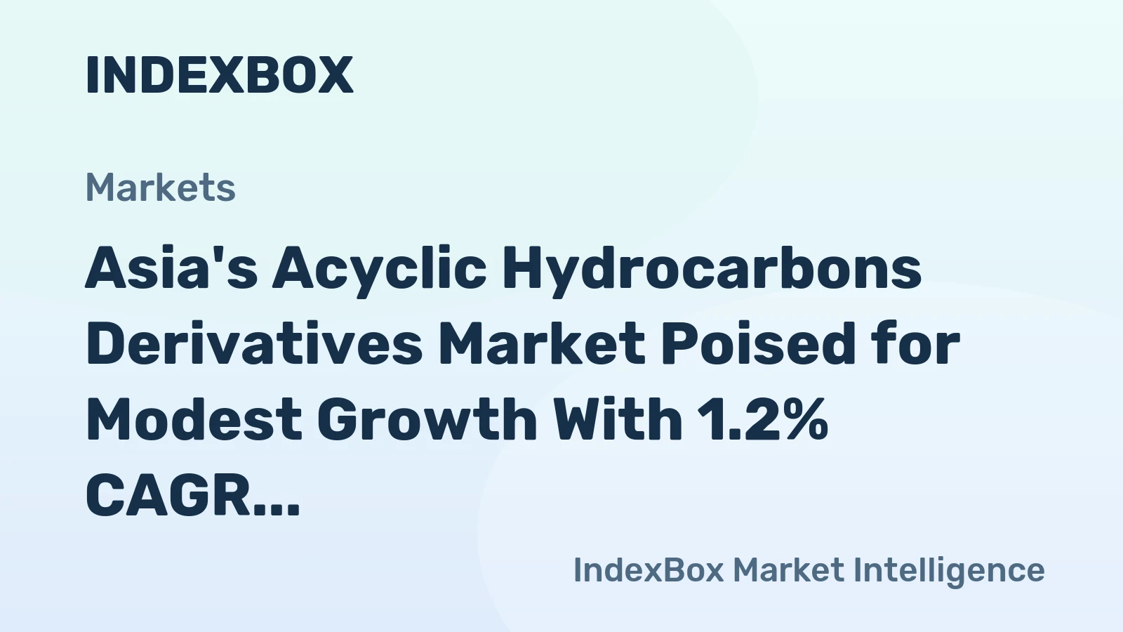 Asia's Acyclic Hydrocarbons Derivatives Market Poised for Modest Growth With 1.2% CAGR Through 2035