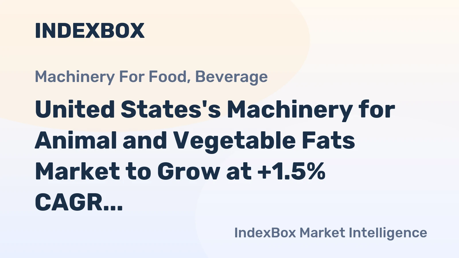 United States's Machinery for Animal and Vegetable Fats Market to Grow at +1.5% CAGR through 2035