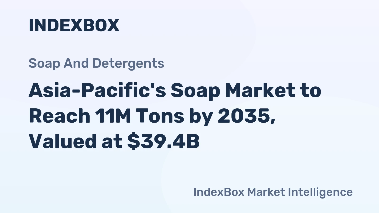 Asia-Pacific's Soap Market to Reach 11M Tons by 2035, Valued at $39.4B