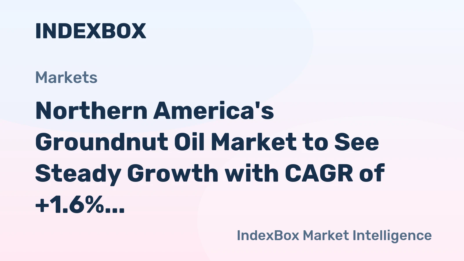 Northern America's Groundnut Oil Market to See Steady Growth with CAGR of +1.6% by 2035
