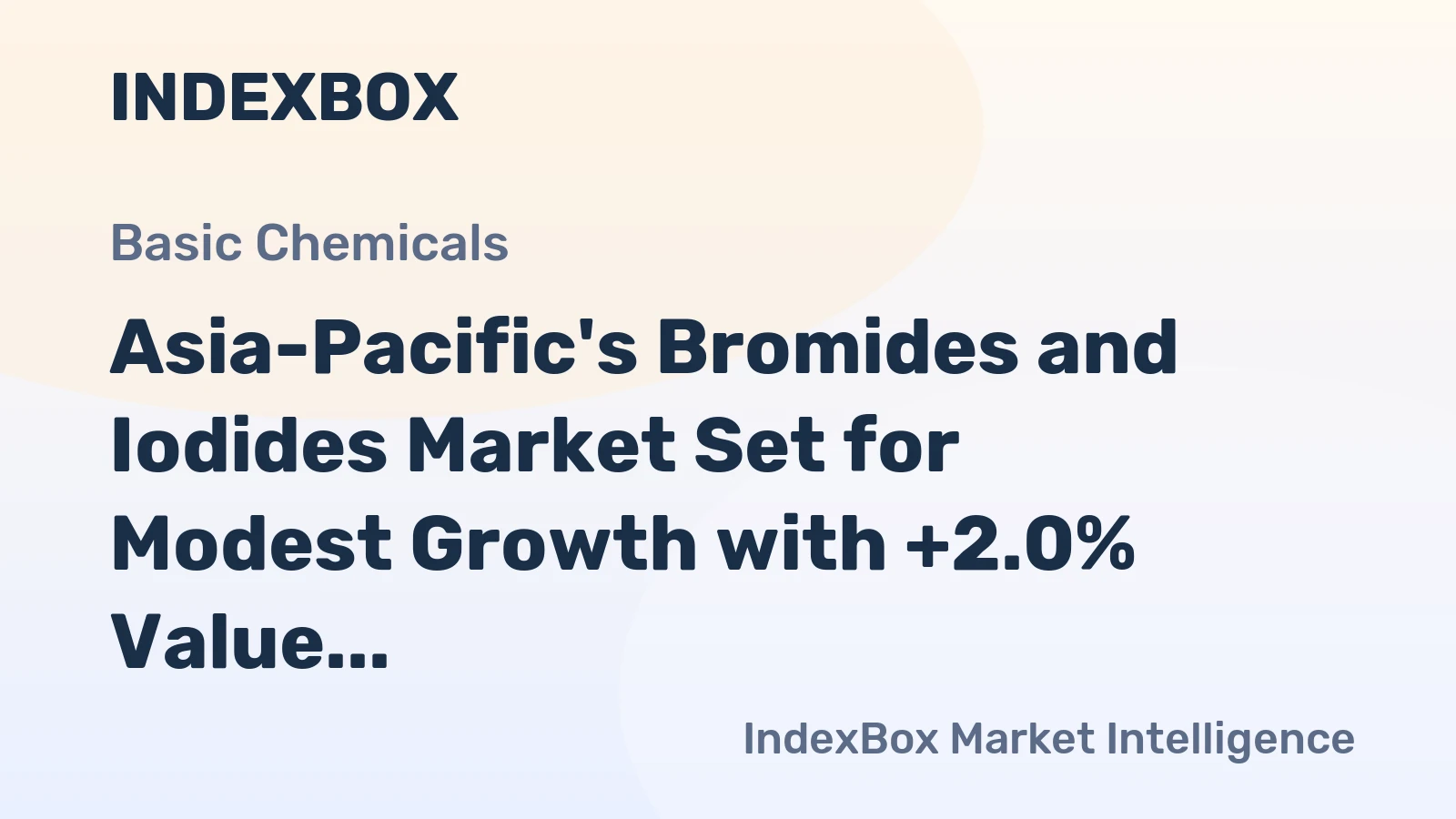 Asia-Pacific's Bromides and Iodides Market Set for Modest Growth with +2.0% Value CAGR Through 2035