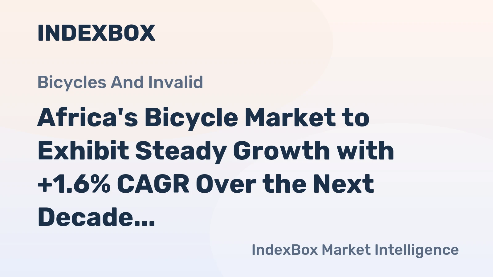 Africa's Bicycle Market to Exhibit Steady Growth with +1.6% CAGR Over the Next Decade