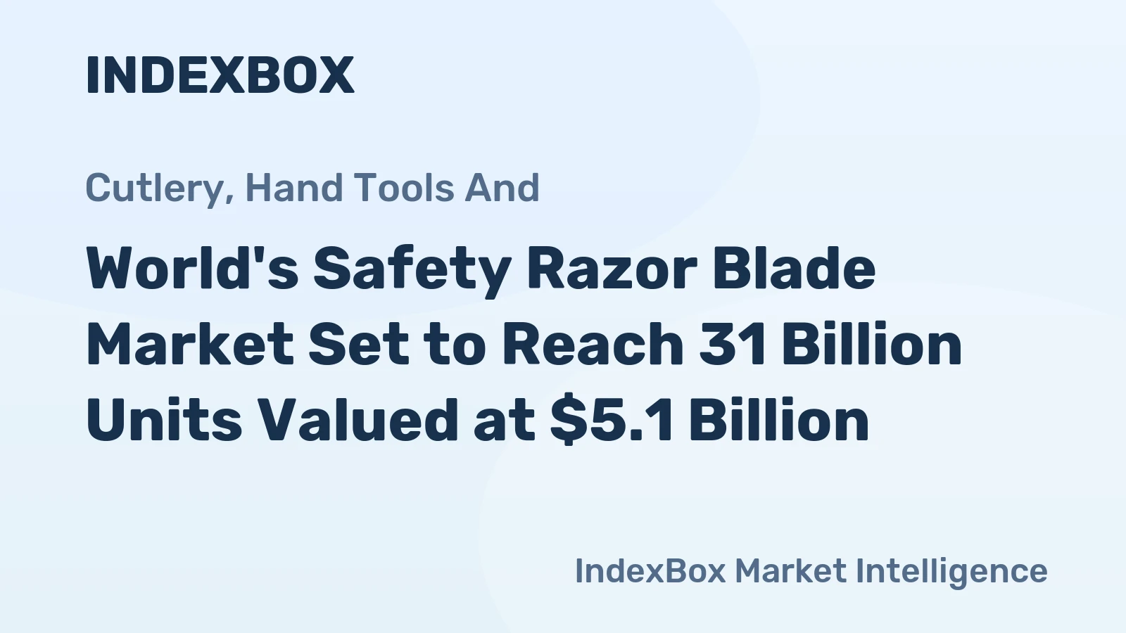 World's Safety Razor Blade Market Set to Reach 31 Billion Units Valued at $5.1 Billion