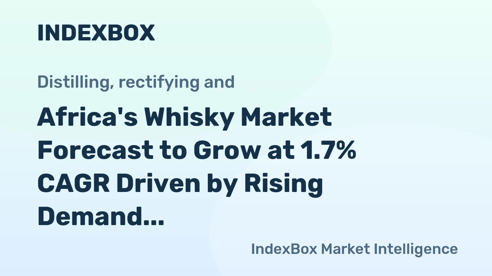 Africa's Whisky Market Forecast to Grow at 1.7% CAGR Driven by Rising Demand