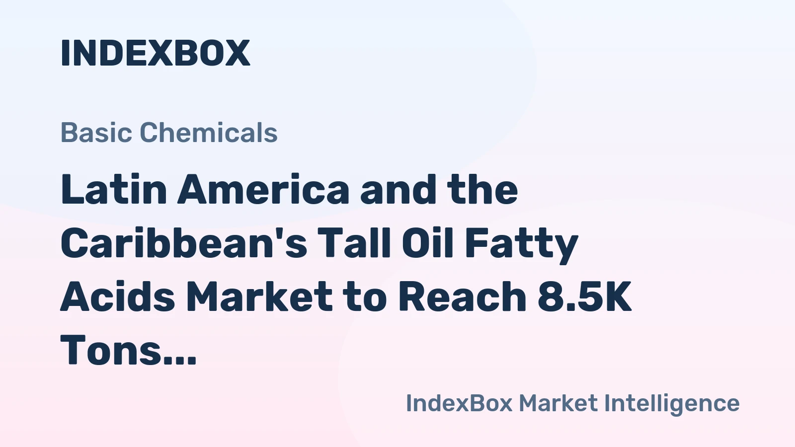 Latin America and the Caribbean's Tall Oil Fatty Acids Market to Reach 8.5K Tons and $15M by 2035