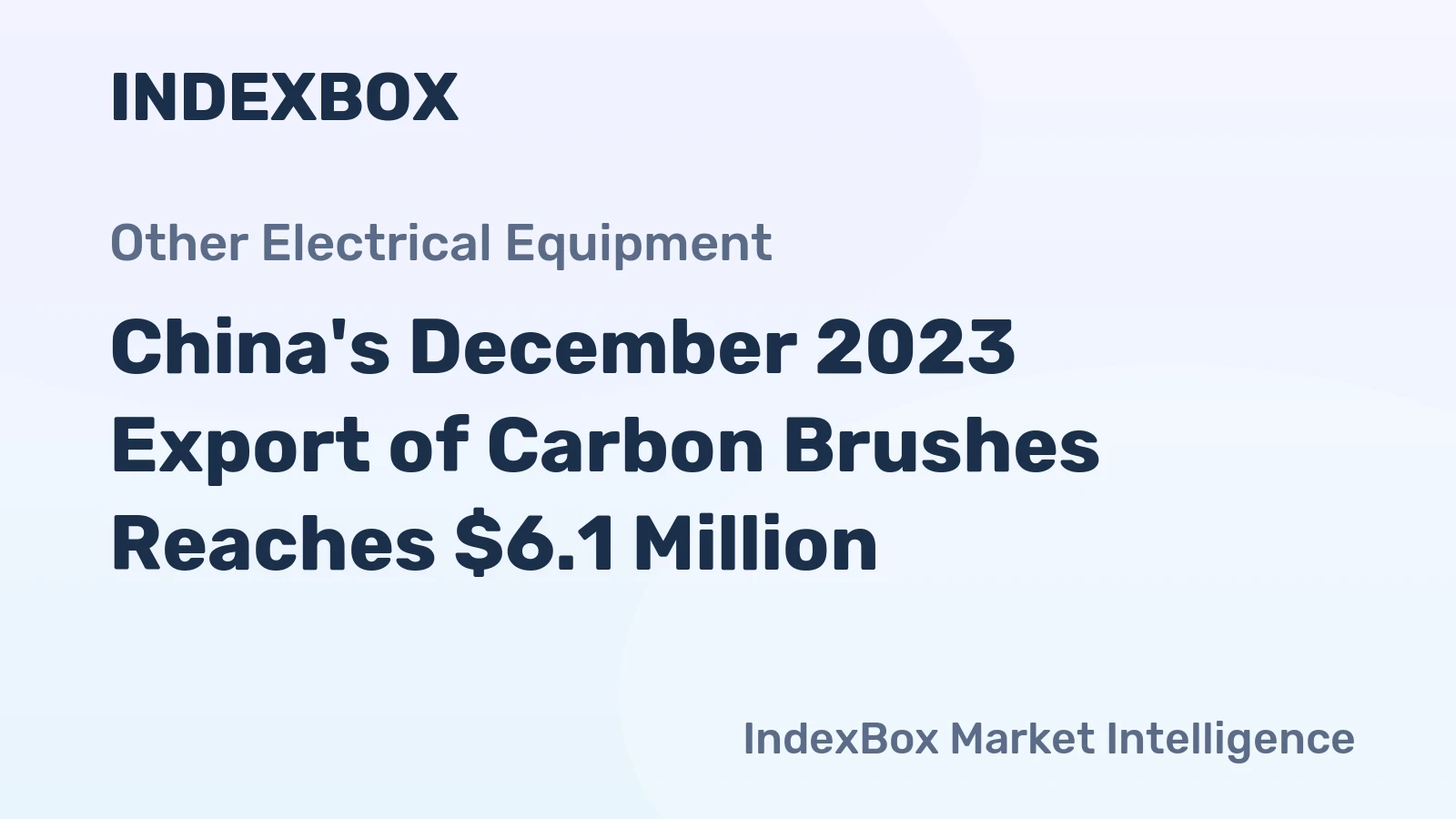 China's December 2023 Export of Carbon Brushes Reaches $6.1 Million