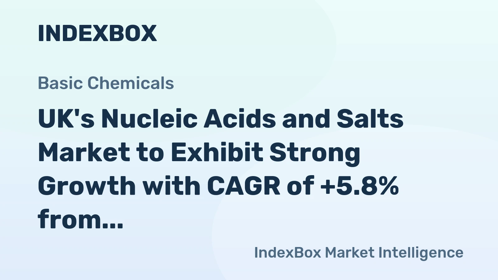 UK's Nucleic Acids and Salts Market to Exhibit Strong Growth with CAGR of +5.8% from 2024 to 2035