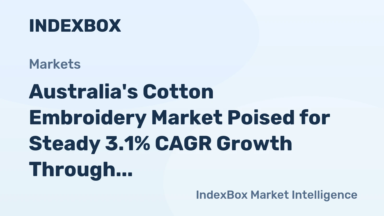 Australia's Cotton Embroidery Market Poised for Steady 3.1% CAGR Growth Through 2035