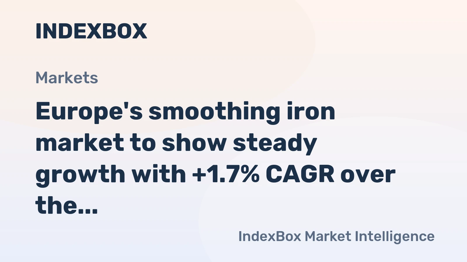Europe's smoothing iron market to show steady growth with +1.7% CAGR over the next decade