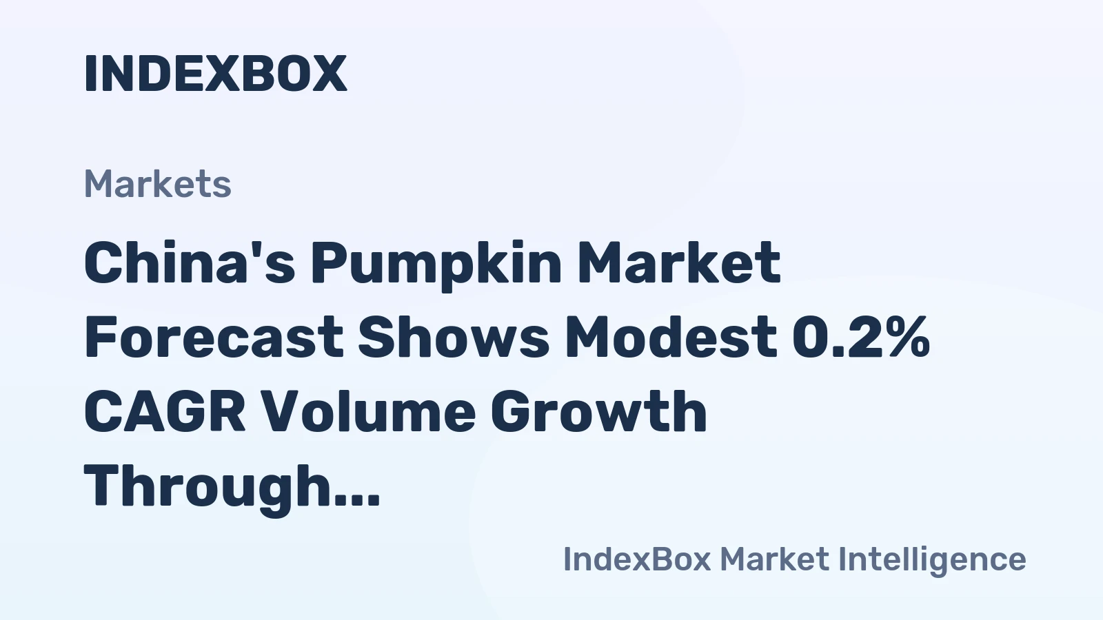 China's Pumpkin Market Forecast Shows Modest 0.2% CAGR Volume Growth Through 2035
